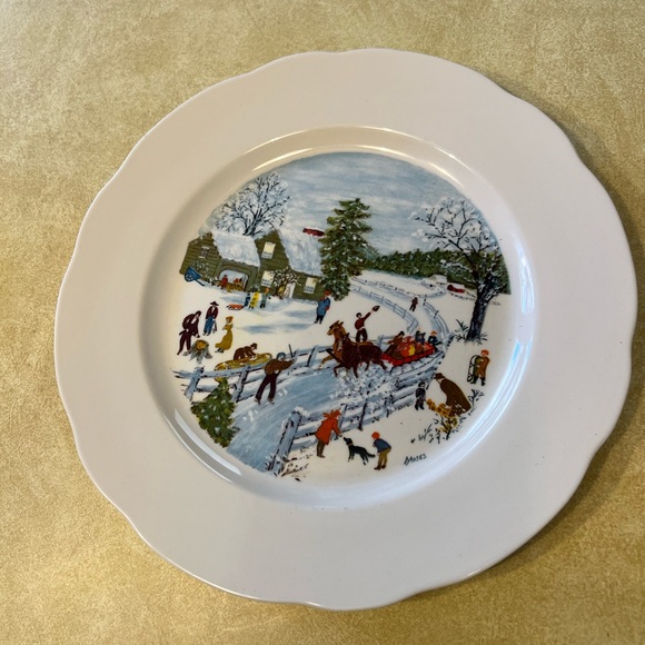 Syracuse China | Art | Grandma Moses Plate With Joy Ride Painting ...